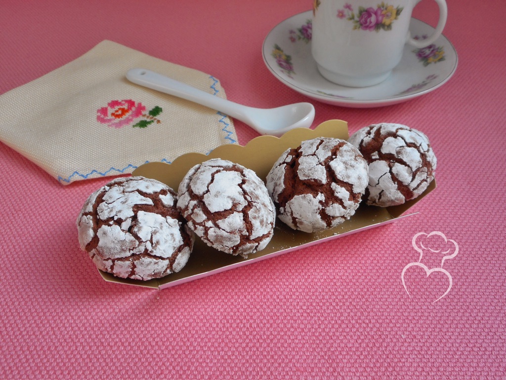 Galletas craqueladas de chocolate - Mi Querida Cocinera